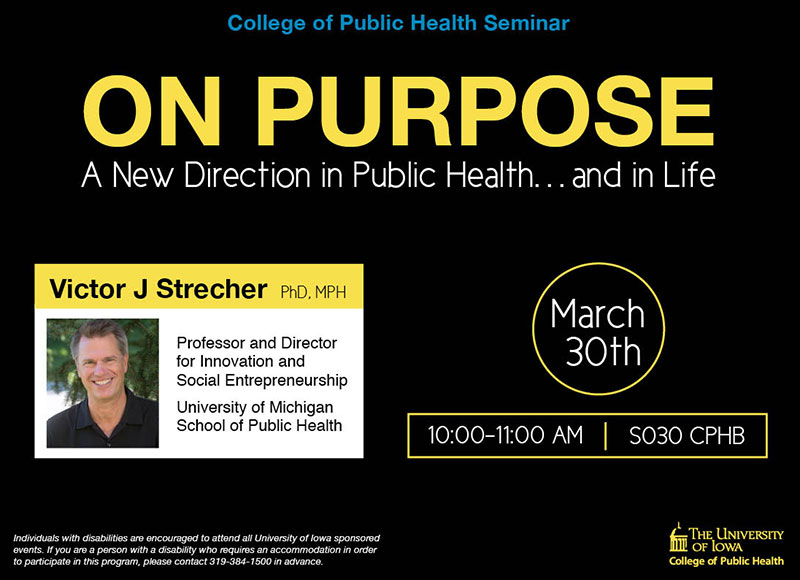 Speaker Victor Strecher to discuss public health and purpose March 30 ...